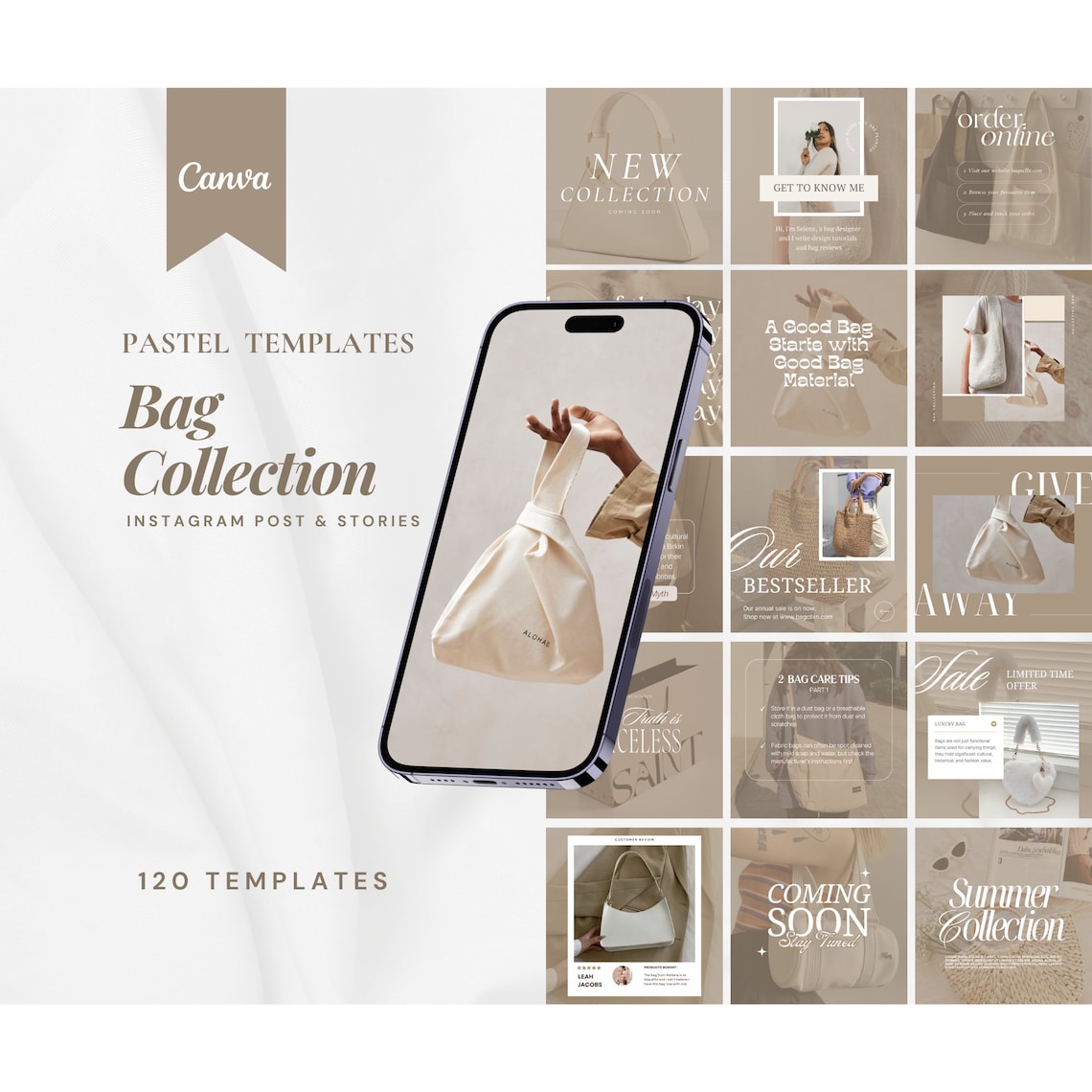 120 Bags Collection Templates Women Bag Business Instagram Templates ...