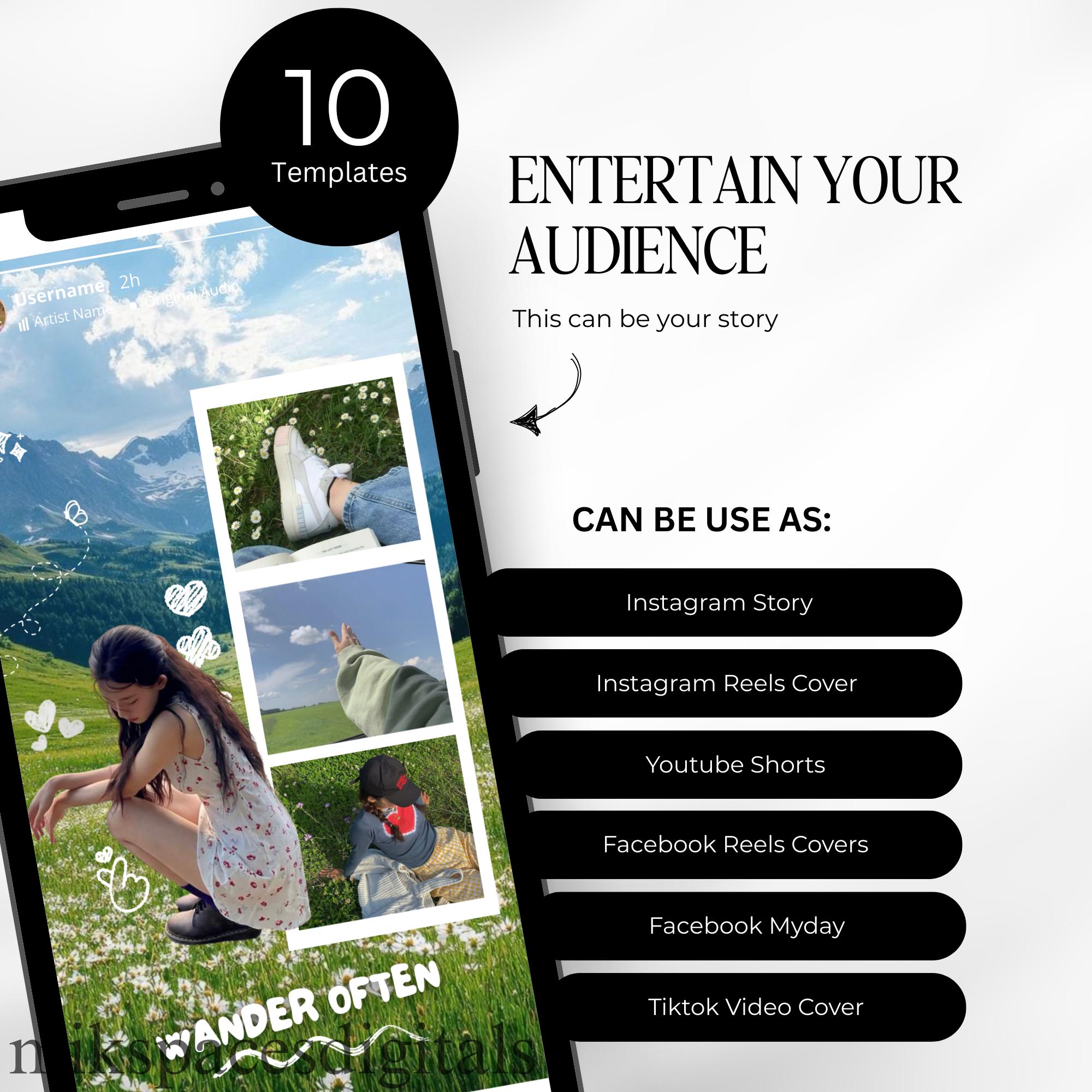 Instagram Story Template Stories Instagram Mini Vlog Thumbnail ...