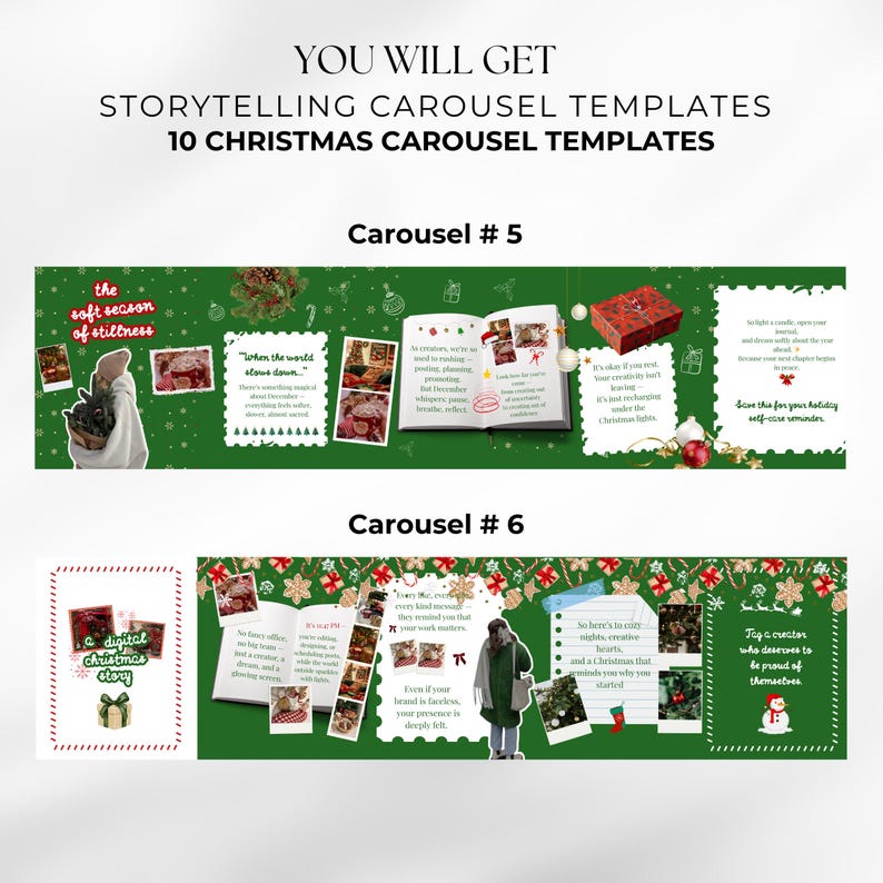 Instagram Carousel Templates Christmas Carousel Instagram Posts ...