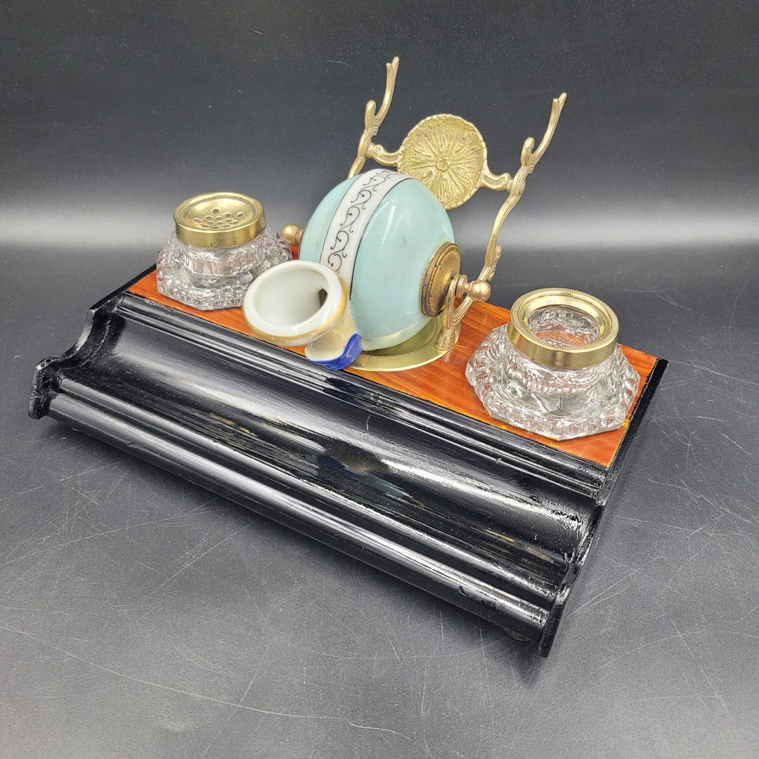 Very Large Inkwell With Snail Container (21 Cm-8.67 Inch) and Its Quill ...