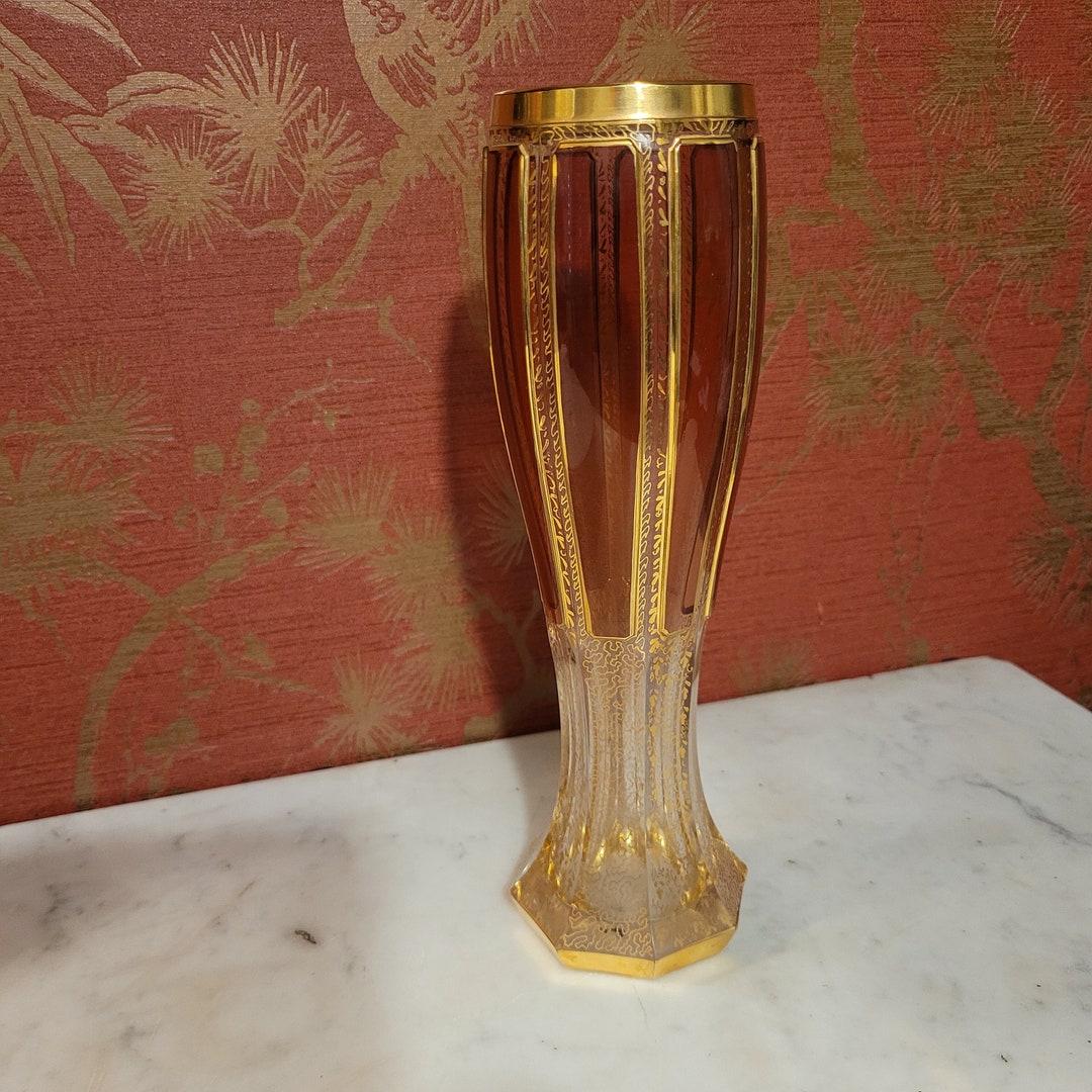 Large Soliflore Vase Art Deco Style Molded Crystal, Early 20th Century ...