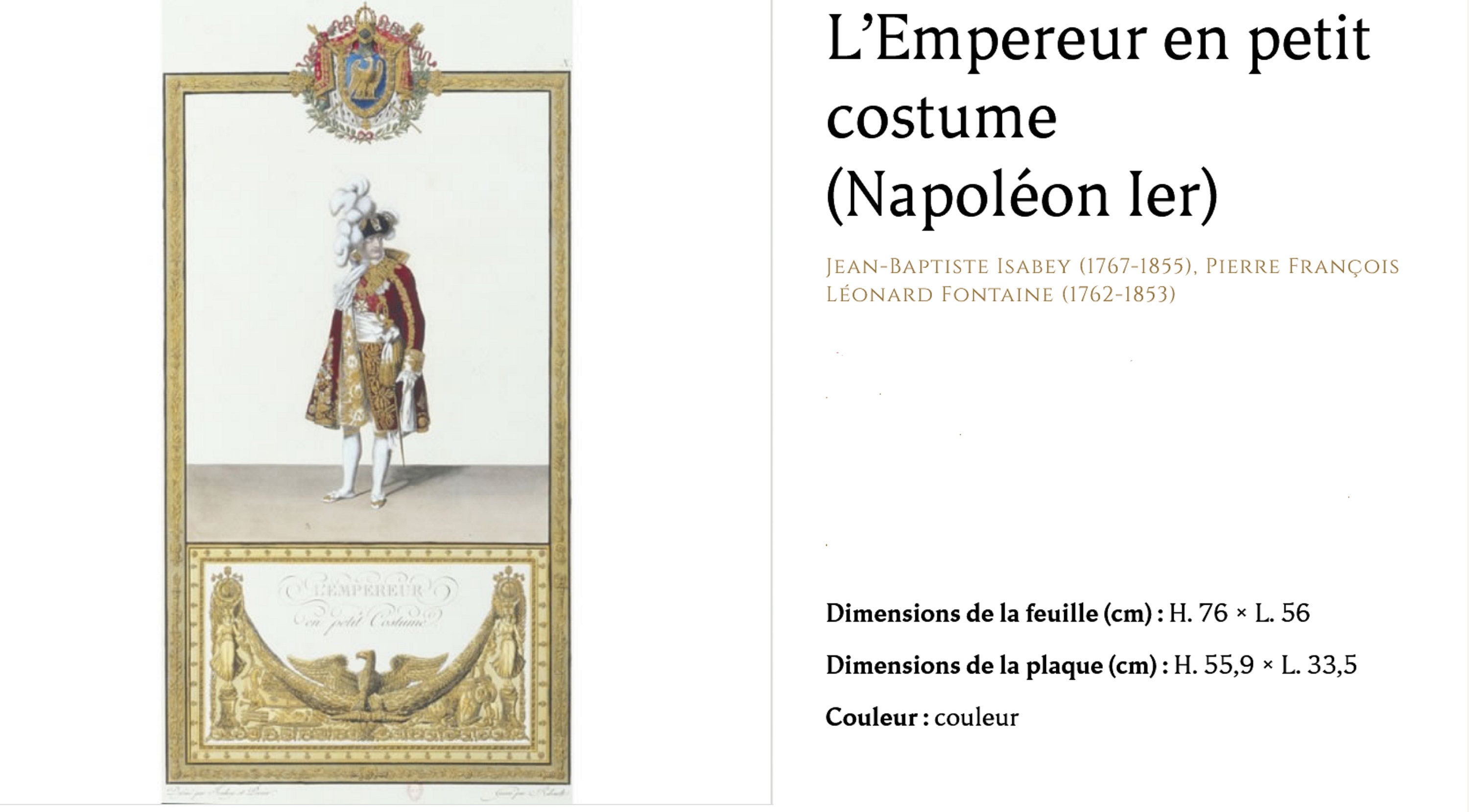 The Emperor in a Small Suit Engraver RIBAULT Art Workshop of the ...