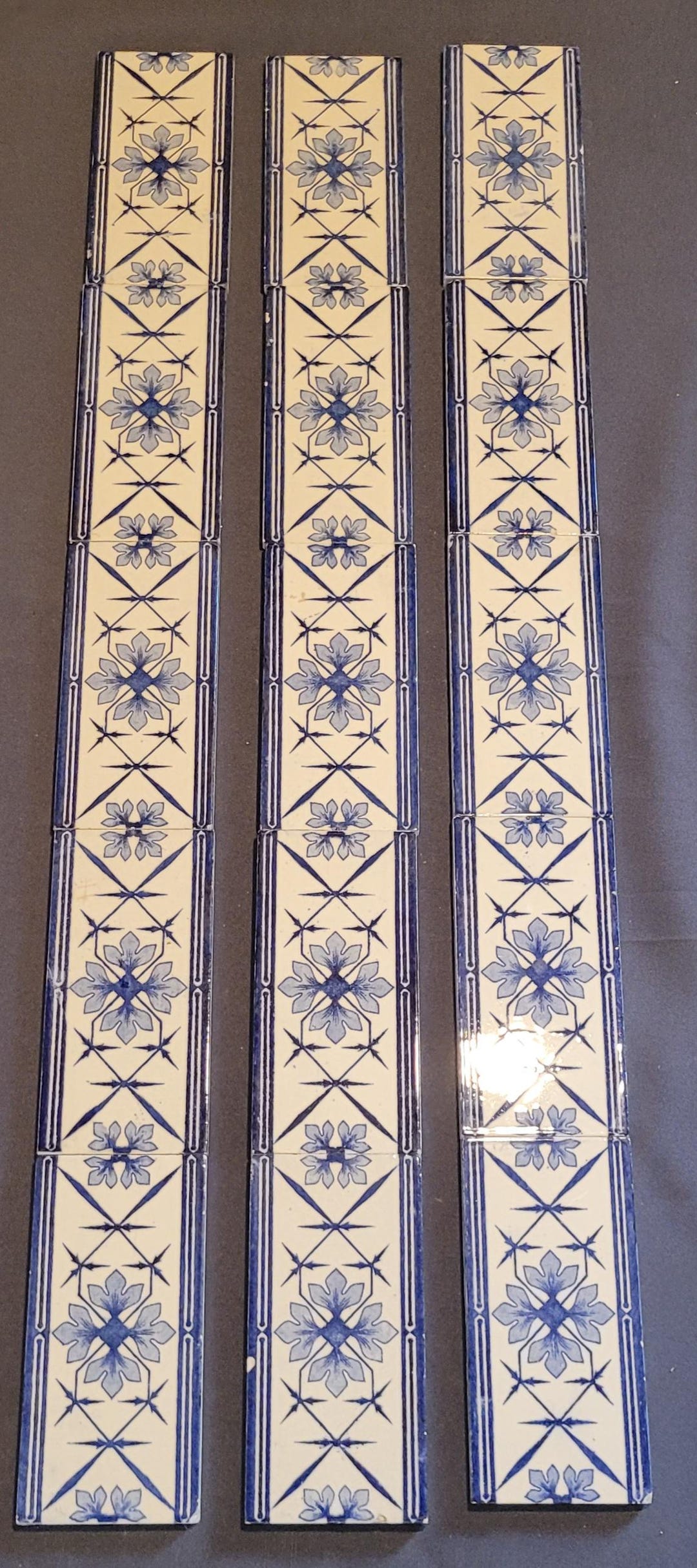 Tiles 1 Set of 15 Tiles / Frieze DESVRES or Similar Composed of French ...