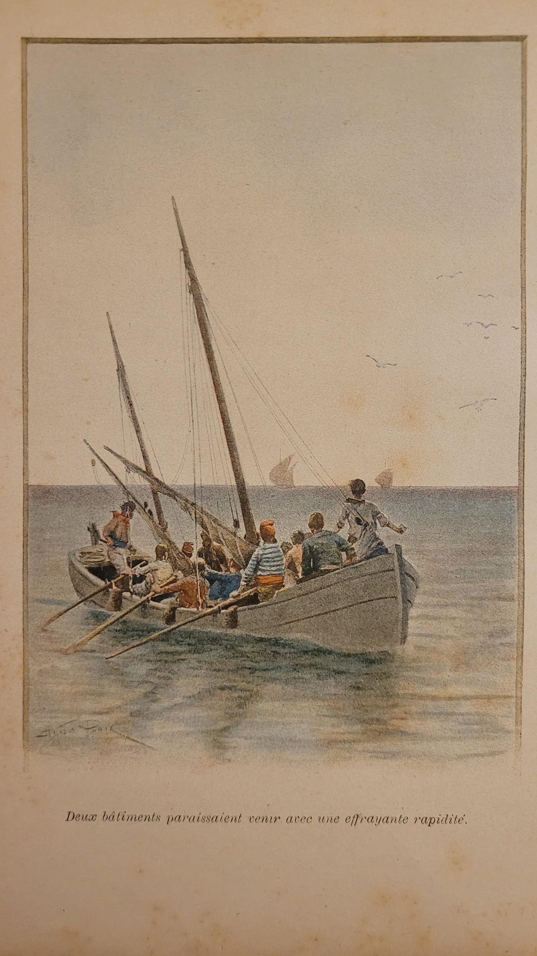 Colored Engraving by Alfred PARIS. Illustration From a 19th-century ...