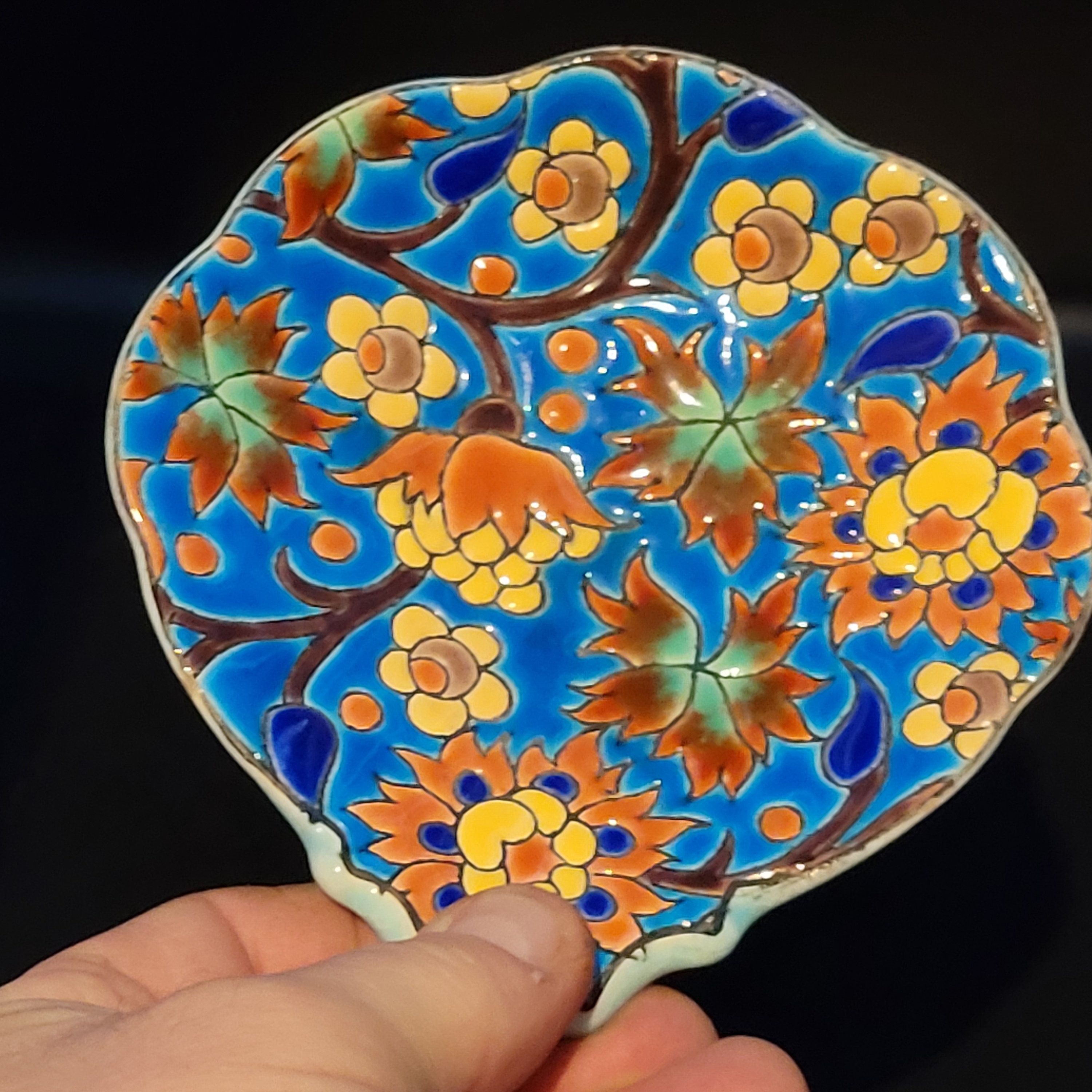 Emaux De Longwy France Scallop-shaped Dish, D 5676 Napoleon III ...
