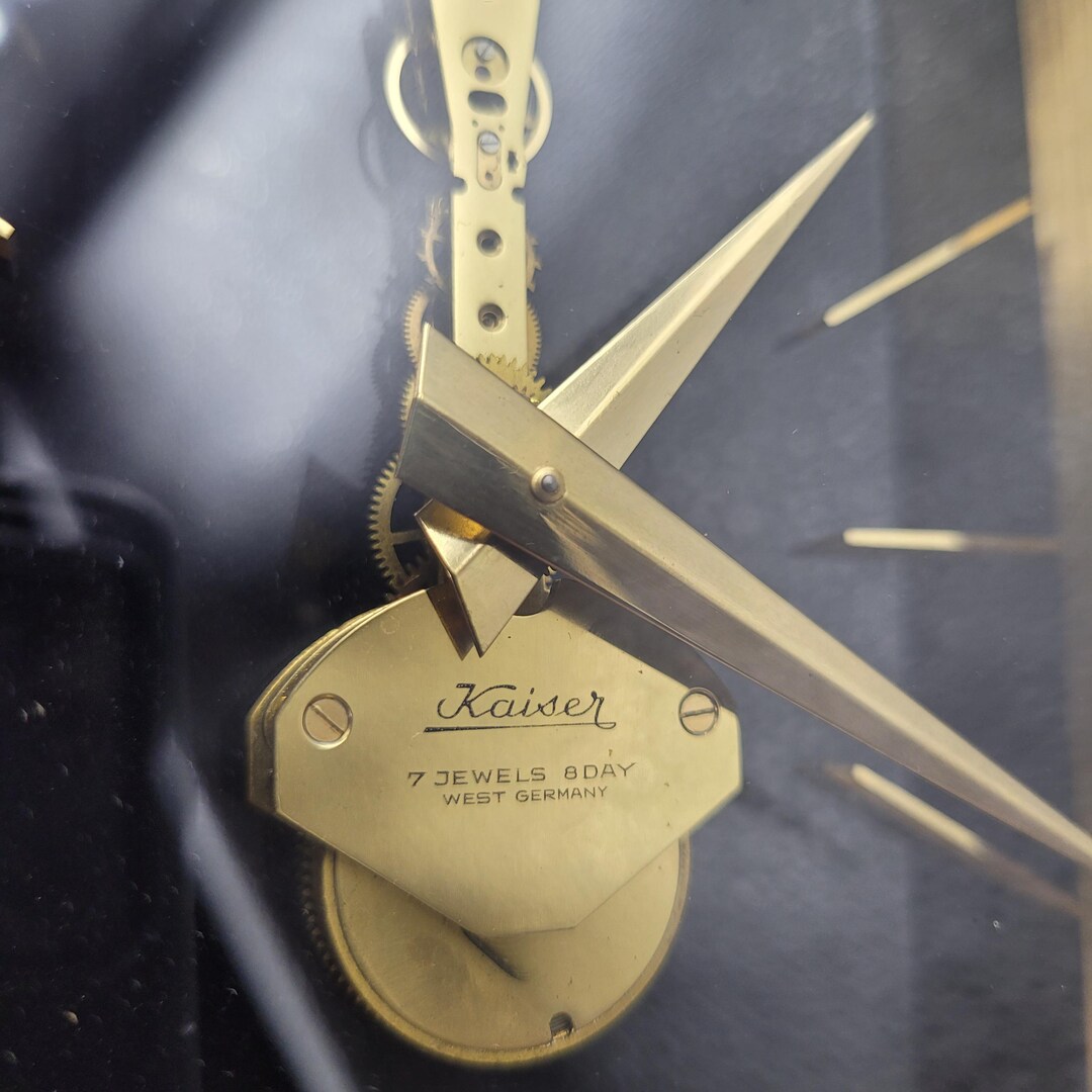 KAISER Pendulum Clock Alarm Clock Mid 20th Century. Straight Movement ...