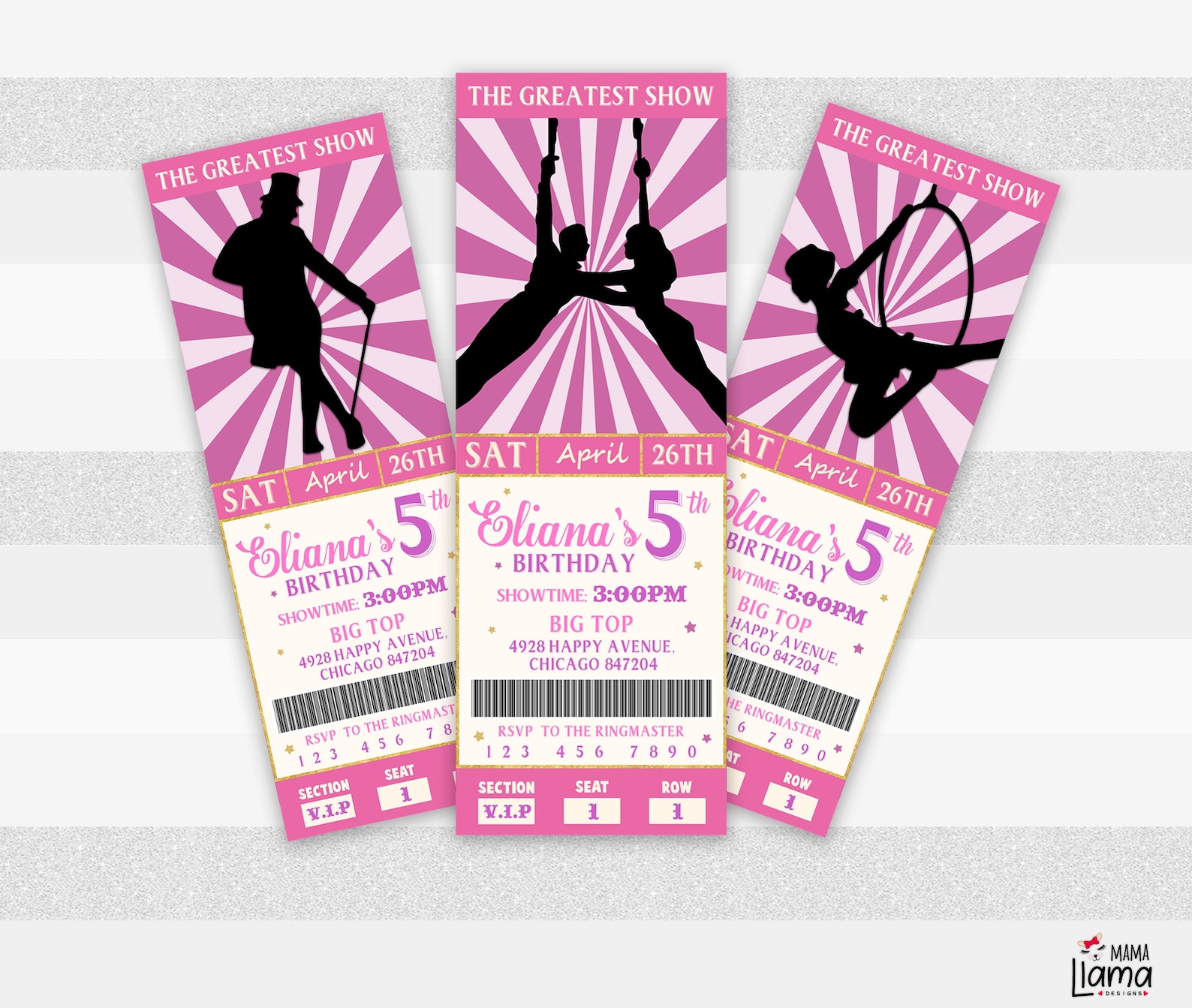 Tickets Invite, Circus Invitation, Greatest Showman, Ringmaster Invite ...