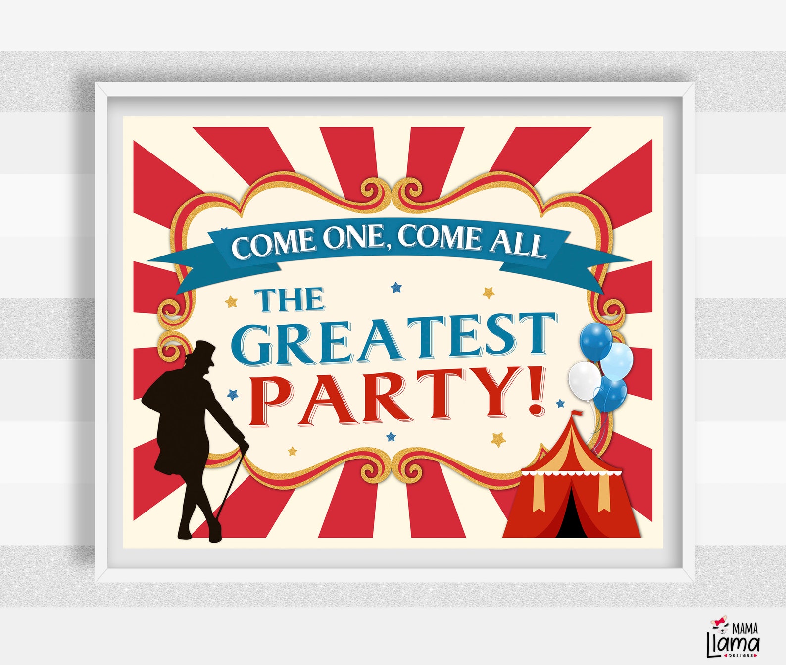 Circus Signs, Greatest Showman, Circus Birthday Party, Quotes Canvas ...