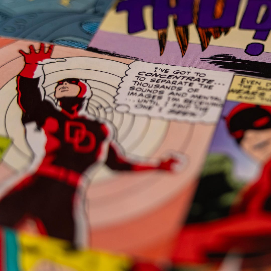 Marvel Daredevil Collage | 1-of-1 Marvel Mixed Media Wall Art Classic ...