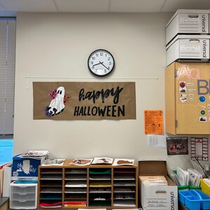 Happy Halloween Ghosty Kraft Paper Banner - Etsy