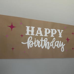 Happy Birthday Kraft Paper Sign Customized Sign - Etsy
