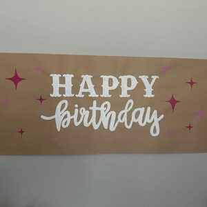 Happy Birthday Kraft Paper Sign Customized Sign - Etsy