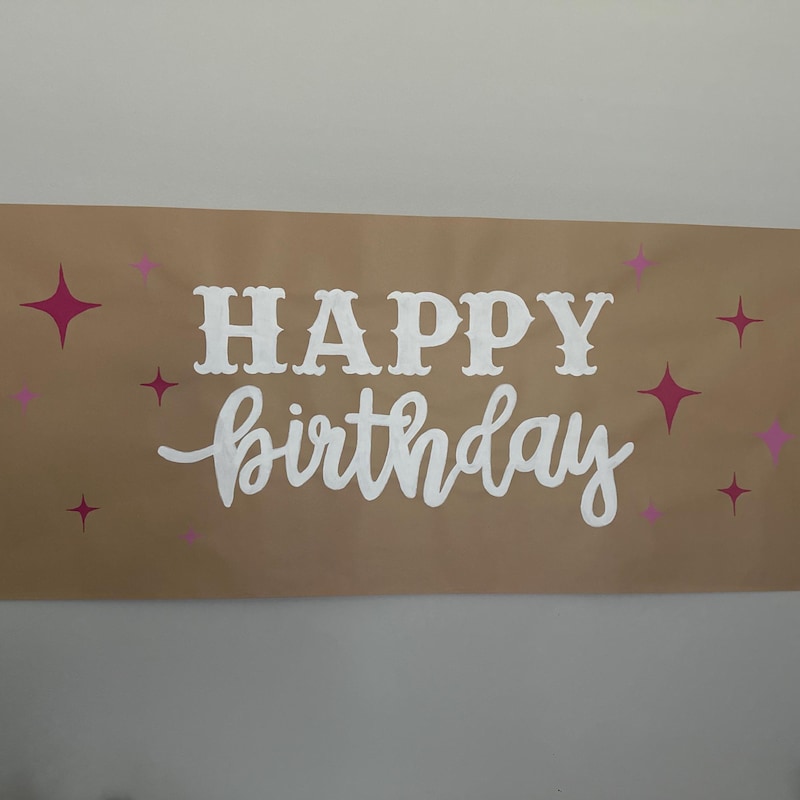 Brown Paper Birthday Sign - Etsy