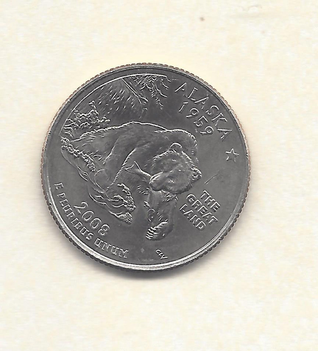 2008 Quarter D - Very Rare - Alaska - Bear - Etsy