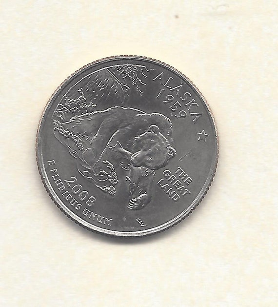 2008 Quarter D Very Rare Alaska Bear - Etsy