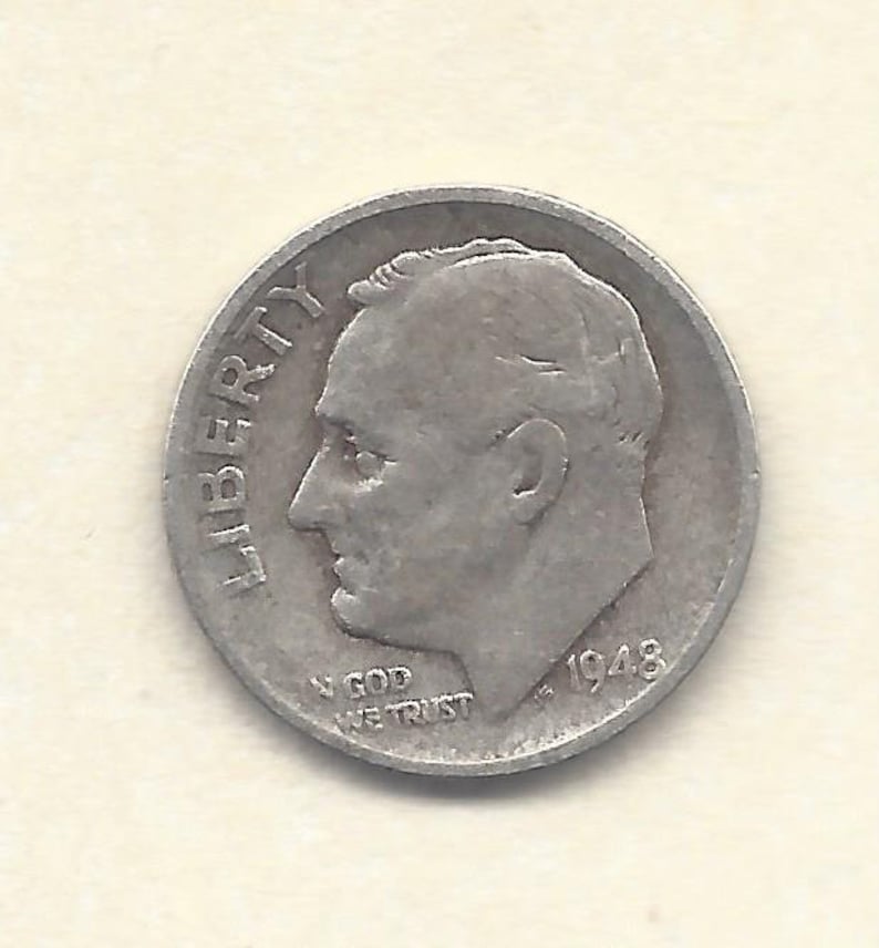 1948 S Mint - Dime - Rare - Error Letters Missing - Etsy