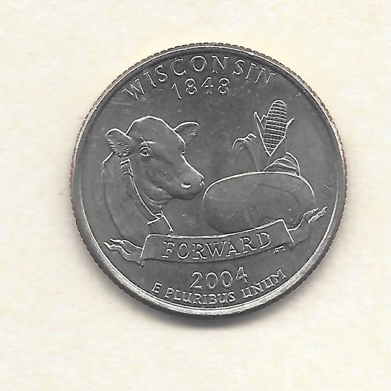 2004 D Wisconsin Quater With Cow - Corn - Not Error but Haard to Find ...