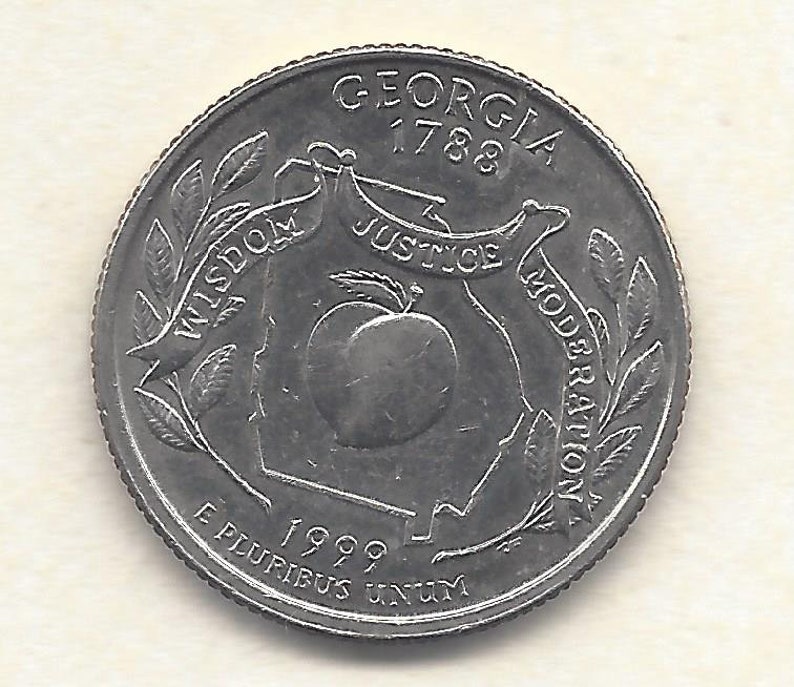 1999 Quarter - Geogia Peach. - Rare - Etsy