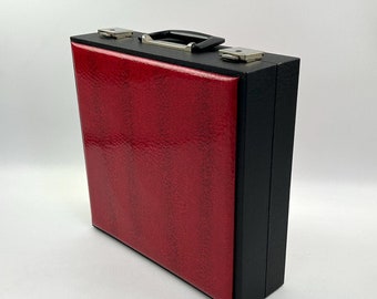 Vintage Tartan Blue and Red Vinyl LP Record Carrying Case, Music ...