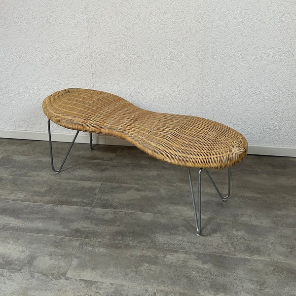 Rattan Bench - Etsy