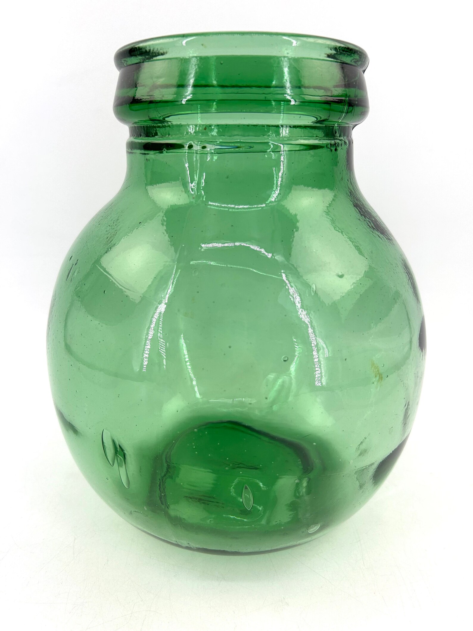 Viresa - Green Glass Demijohn Bottle - 1950s - Etsy UK