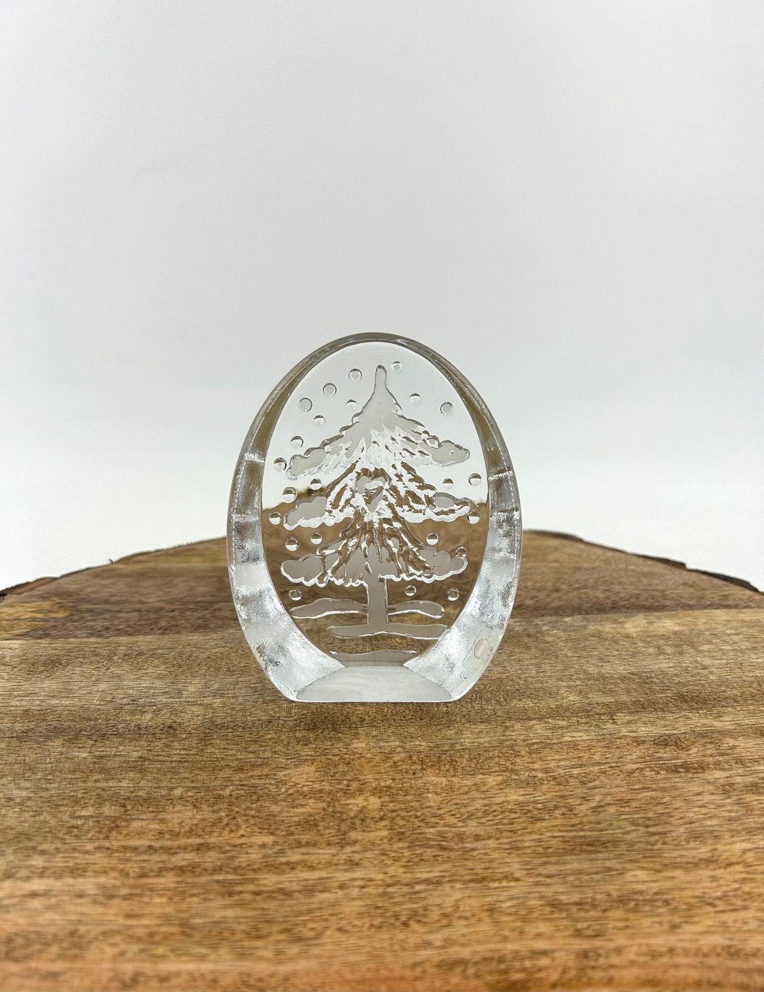 Littala - Glass Sculpture - Paperweight - Pine Tree - Finland - 1980s ...