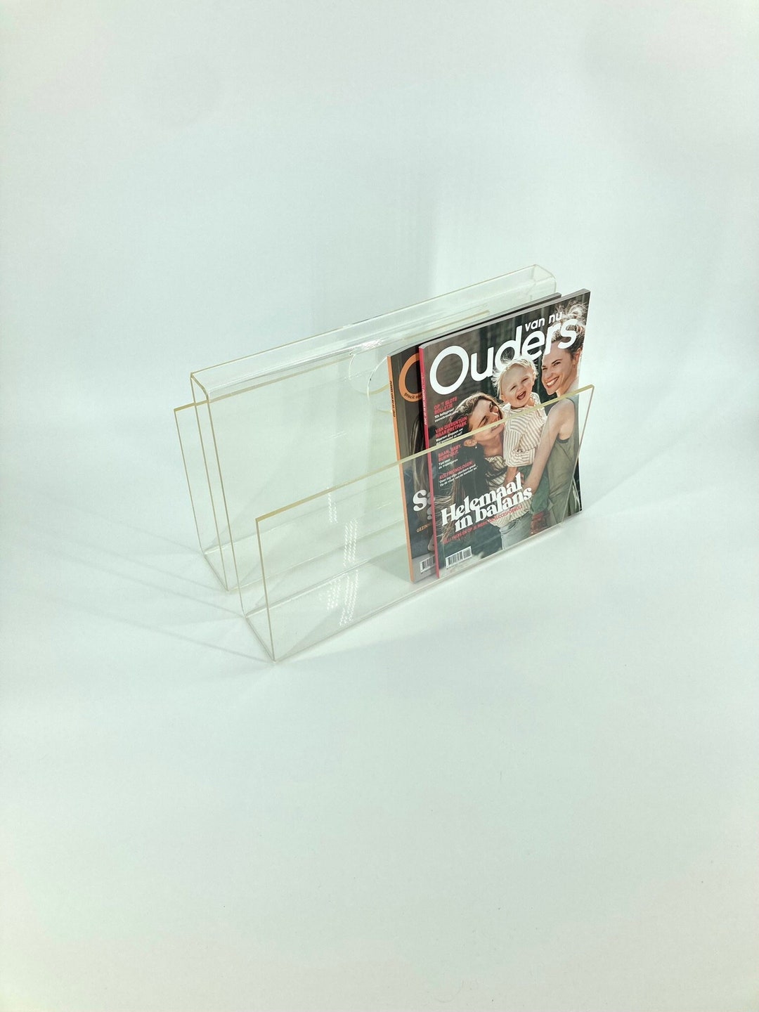 Vintage Transparent Plexiglass Magazine Rack - 1980s - Etsy