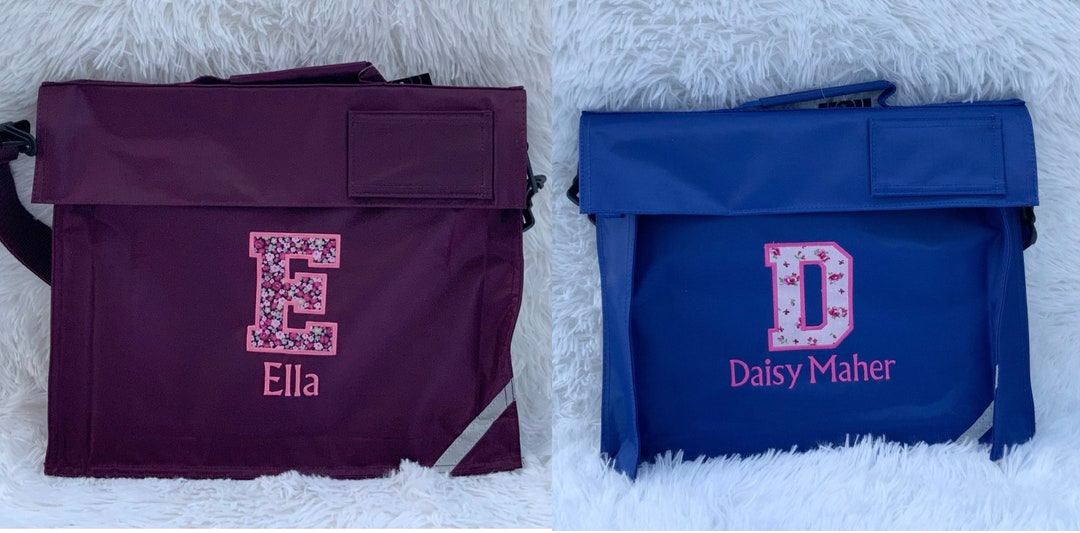 Personalised Children Classic Book Bag Embroidered - Etsy