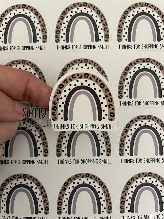 shipping review stickers stickers 100 Heart Rainbow Stickers packaging ...