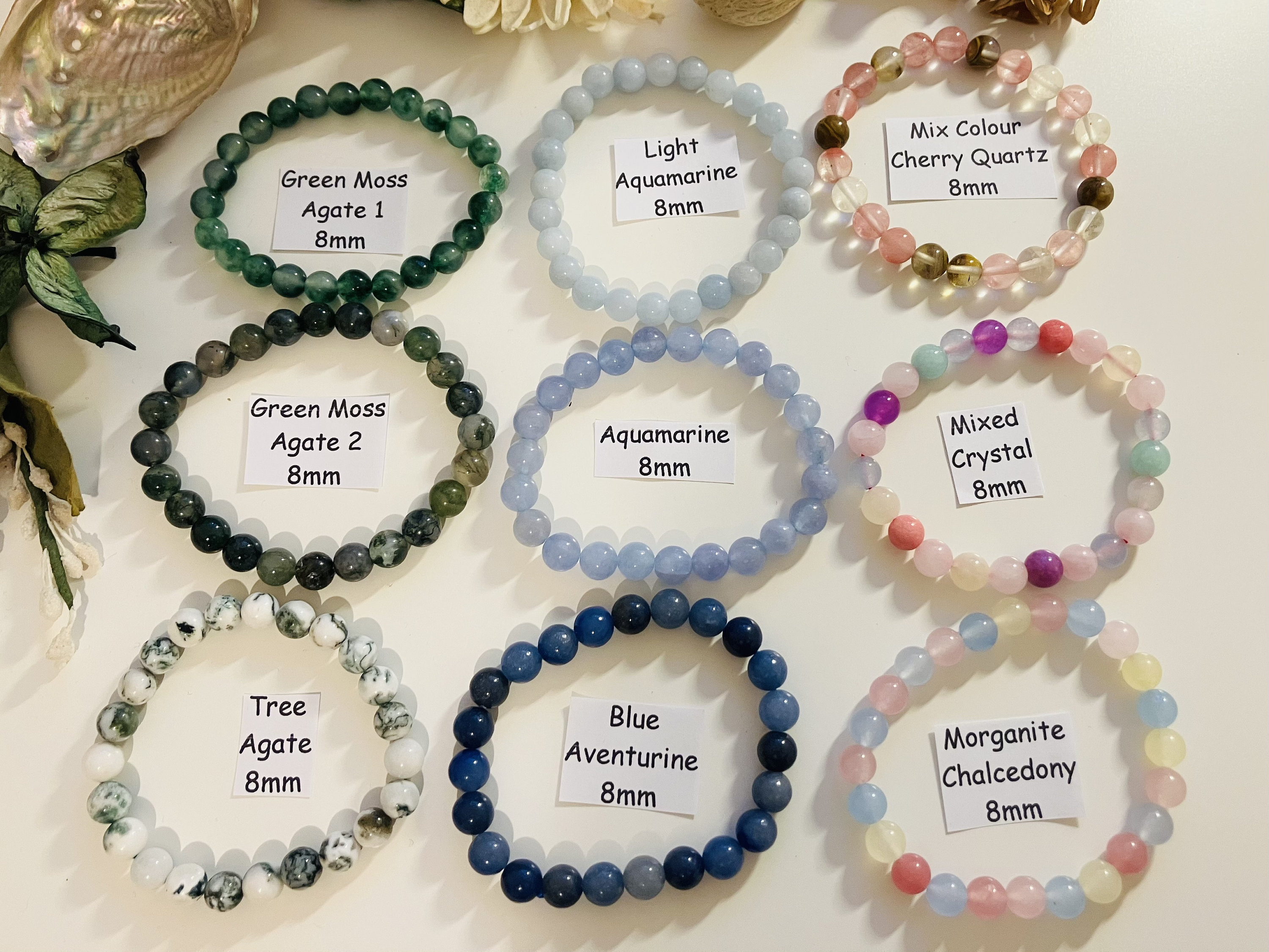 Crystal Bead Bracelet Selection 1 - Etsy UK