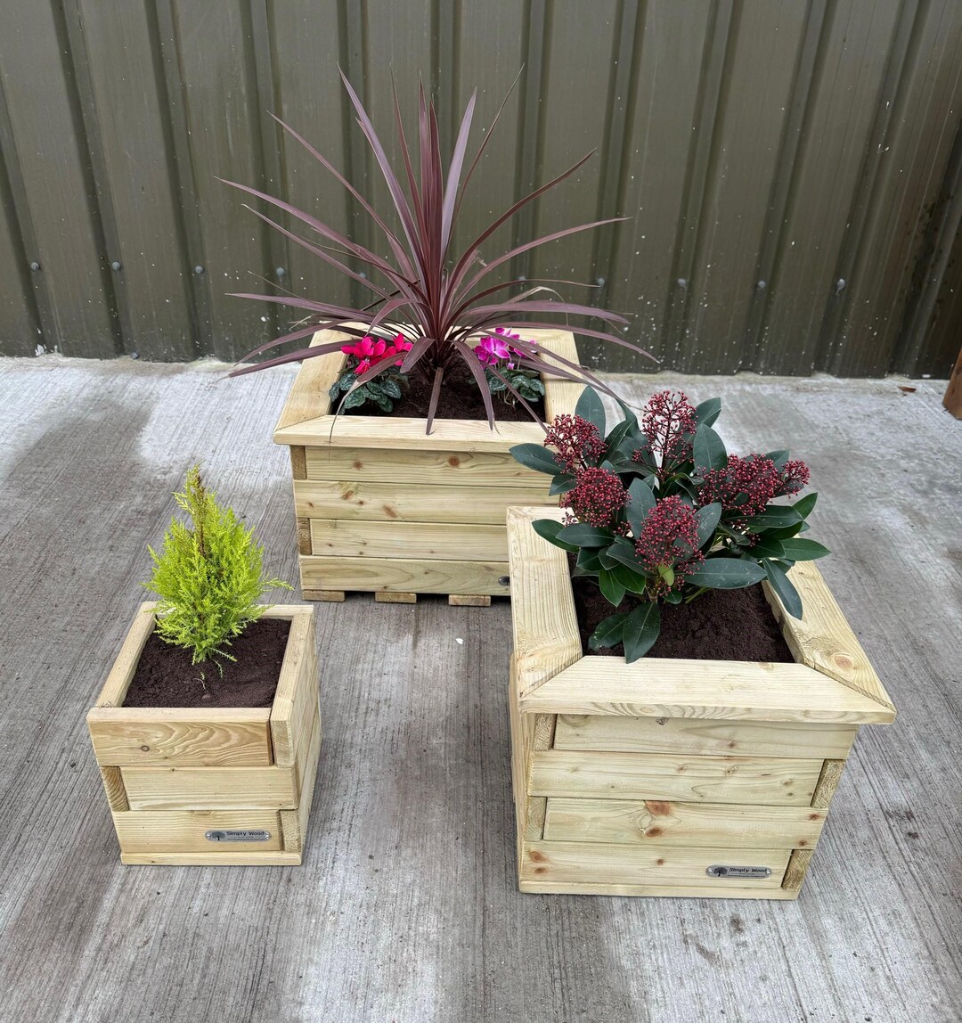 Simply Wood Signature SQUARE Planter Range – 3 Sizes - Etsy
