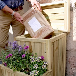 Simply Wood Keep Safe Parcel Store With Planter - Etsy UK