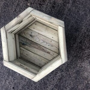 Simply Wood Tanalised Pressure Treated Hexagon Planter - 3 Sizes Availiable - Etsy UK