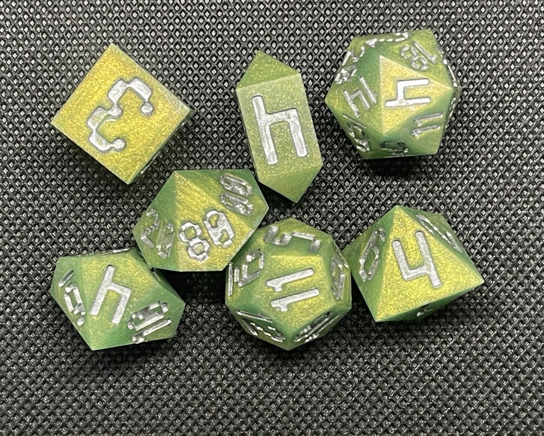 Mechanical Acid 7 Polyhedral Dice Set - Etsy