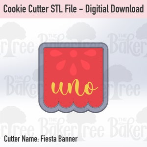 Fiesta Banner - STL File Cookie Cutter - Digital Download - Etsy