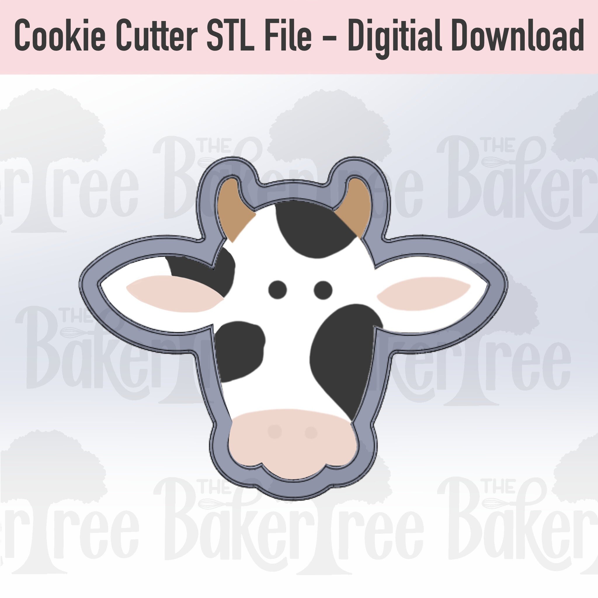 Cow Head STL File Cookie Cutter Digital Download | Etsy