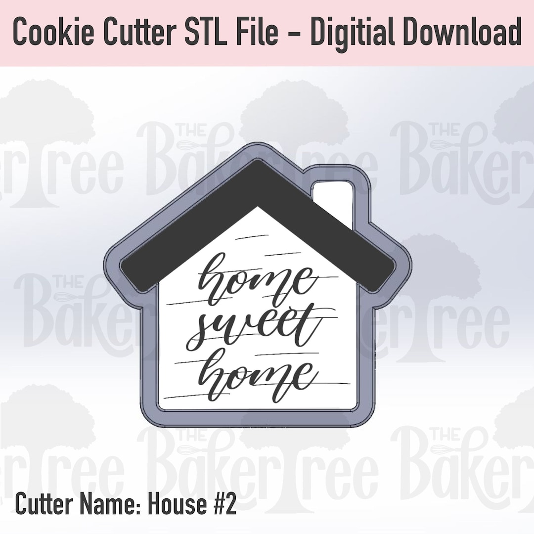House 2 - STL File Cookie Cutter - Digital Download - Etsy
