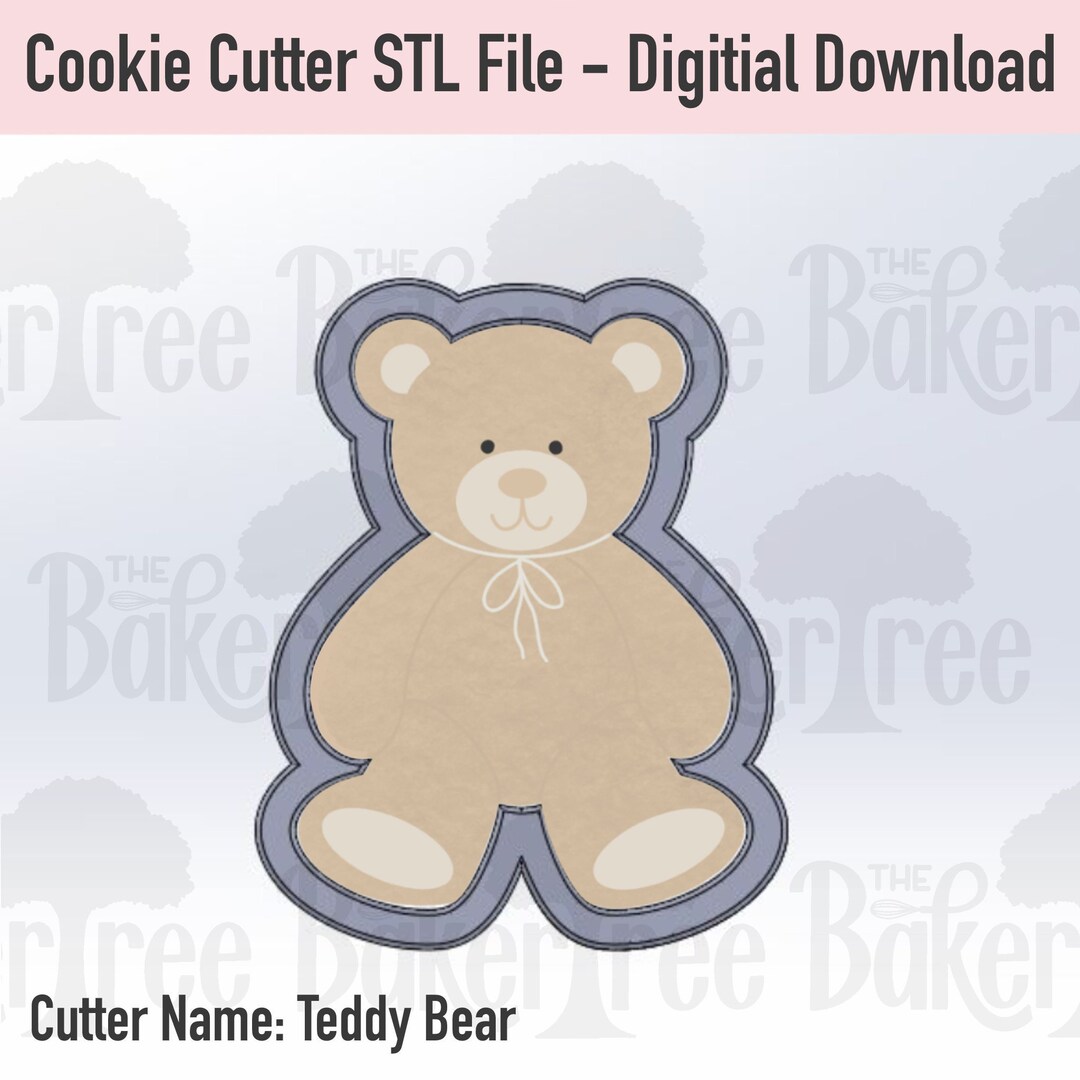 Teddy Bear - STL File Cookie Cutter - Digital Download - Etsy