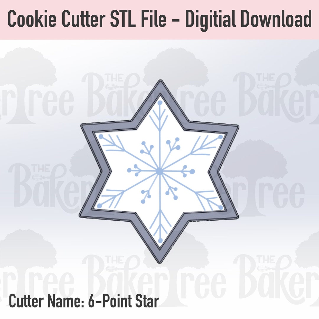 6-point Star - STL File Cookie Cutter - Digital Download - Etsy