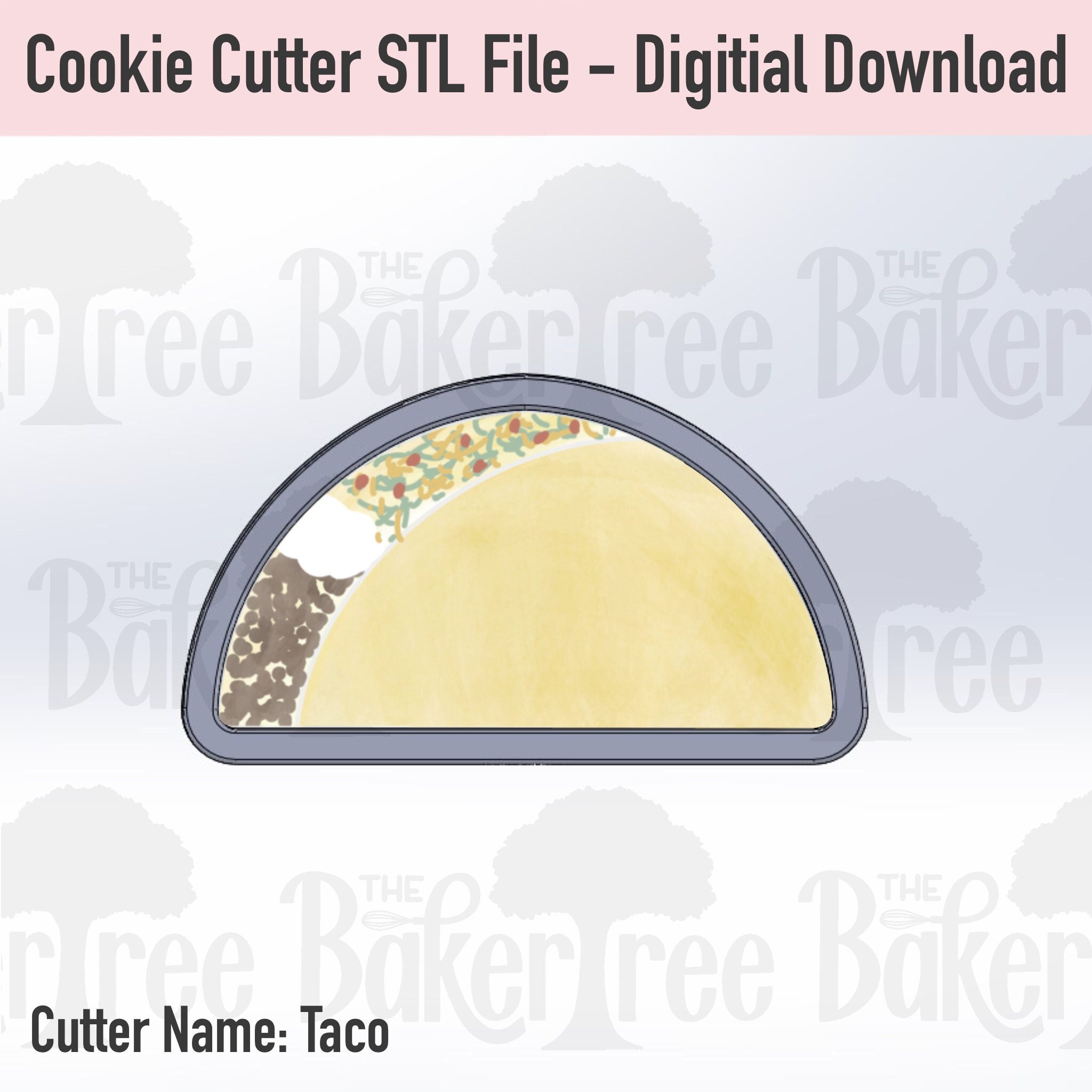 Taco - STL File Cookie Cutter - Digital Download - Etsy