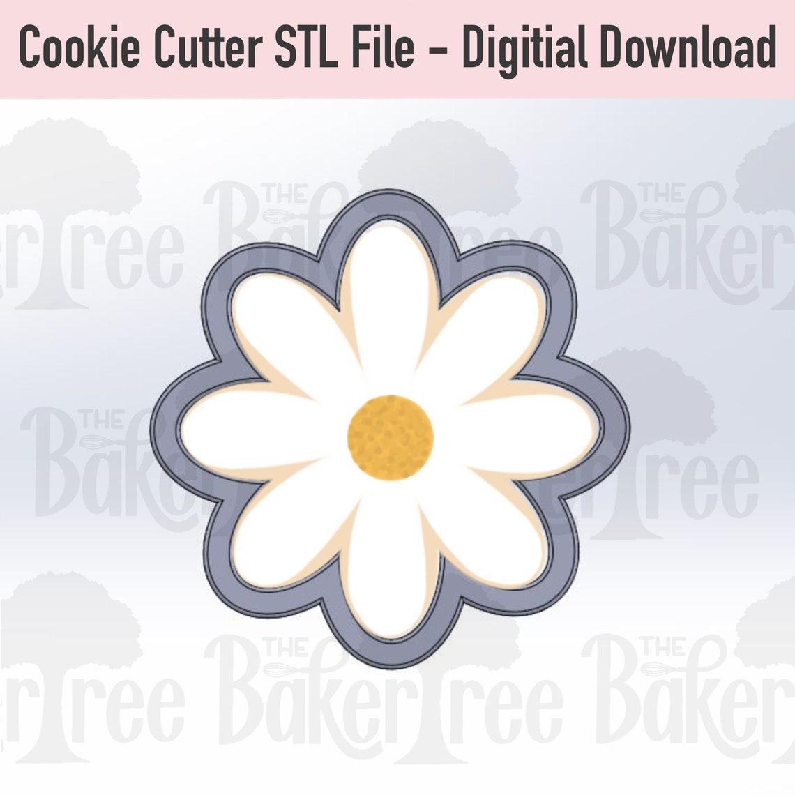 Flower 1 Daisy STL File Cookie Cutter Digital Download - Etsy