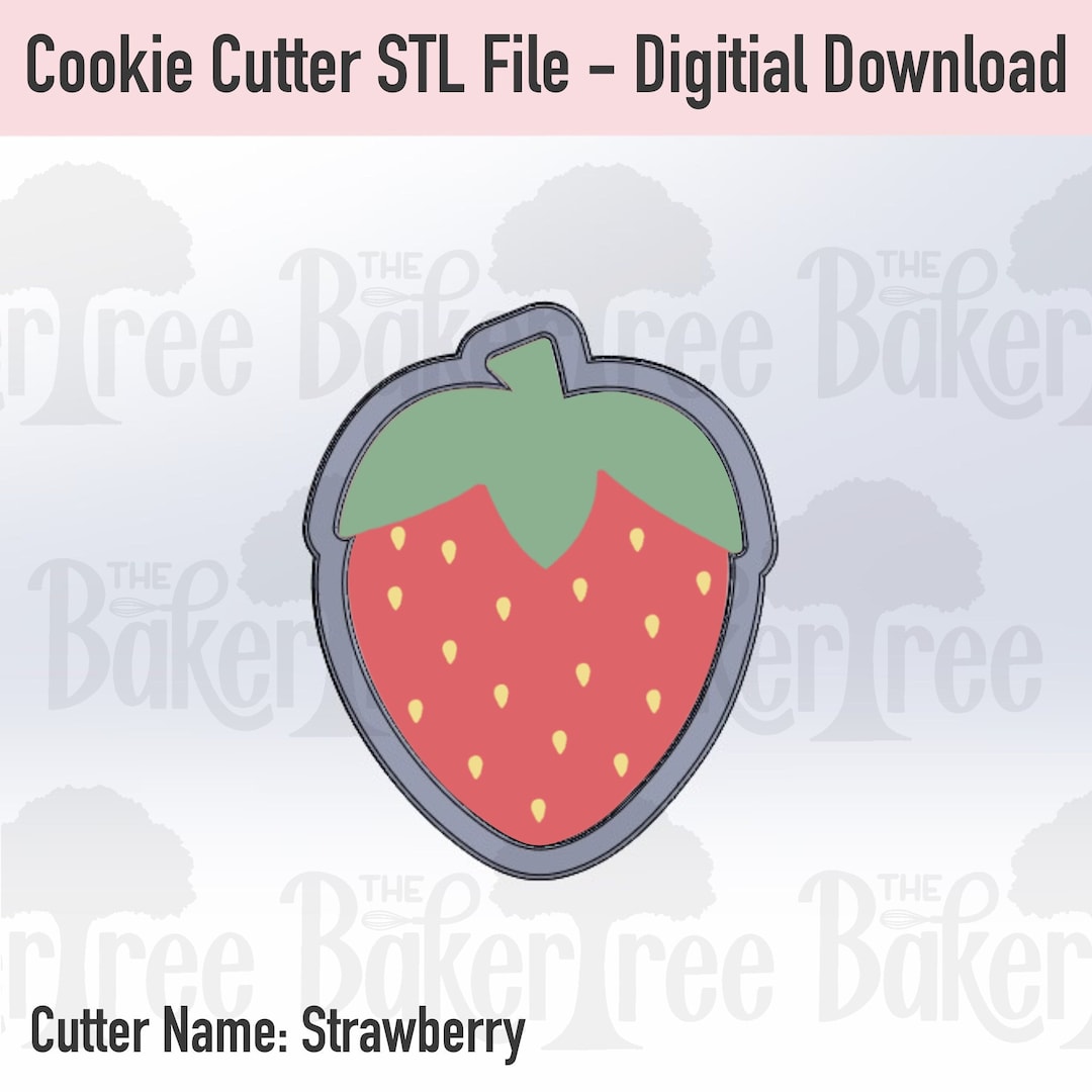 Strawberry - STL File Cookie Cutter - Digital Download - Etsy