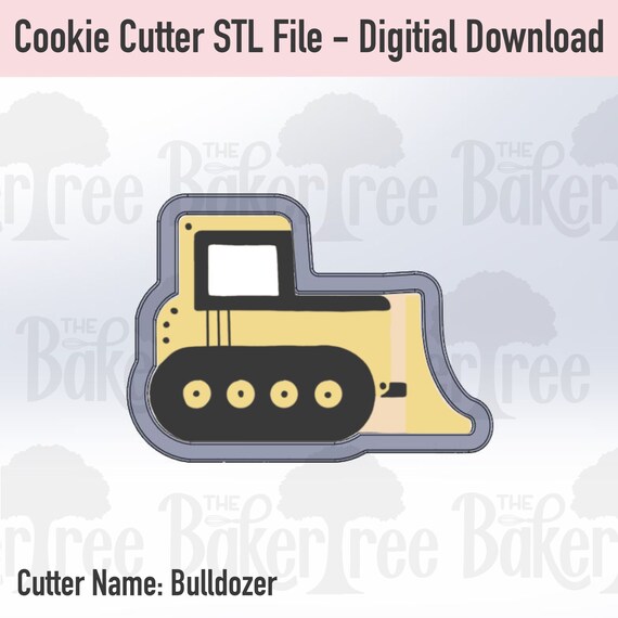 Bulldozer Construction Equipment STL File Cookie Cutter - Etsy