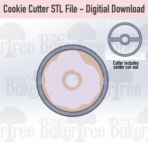 Donut STL File Cookie Cutter Digital Download | Etsy