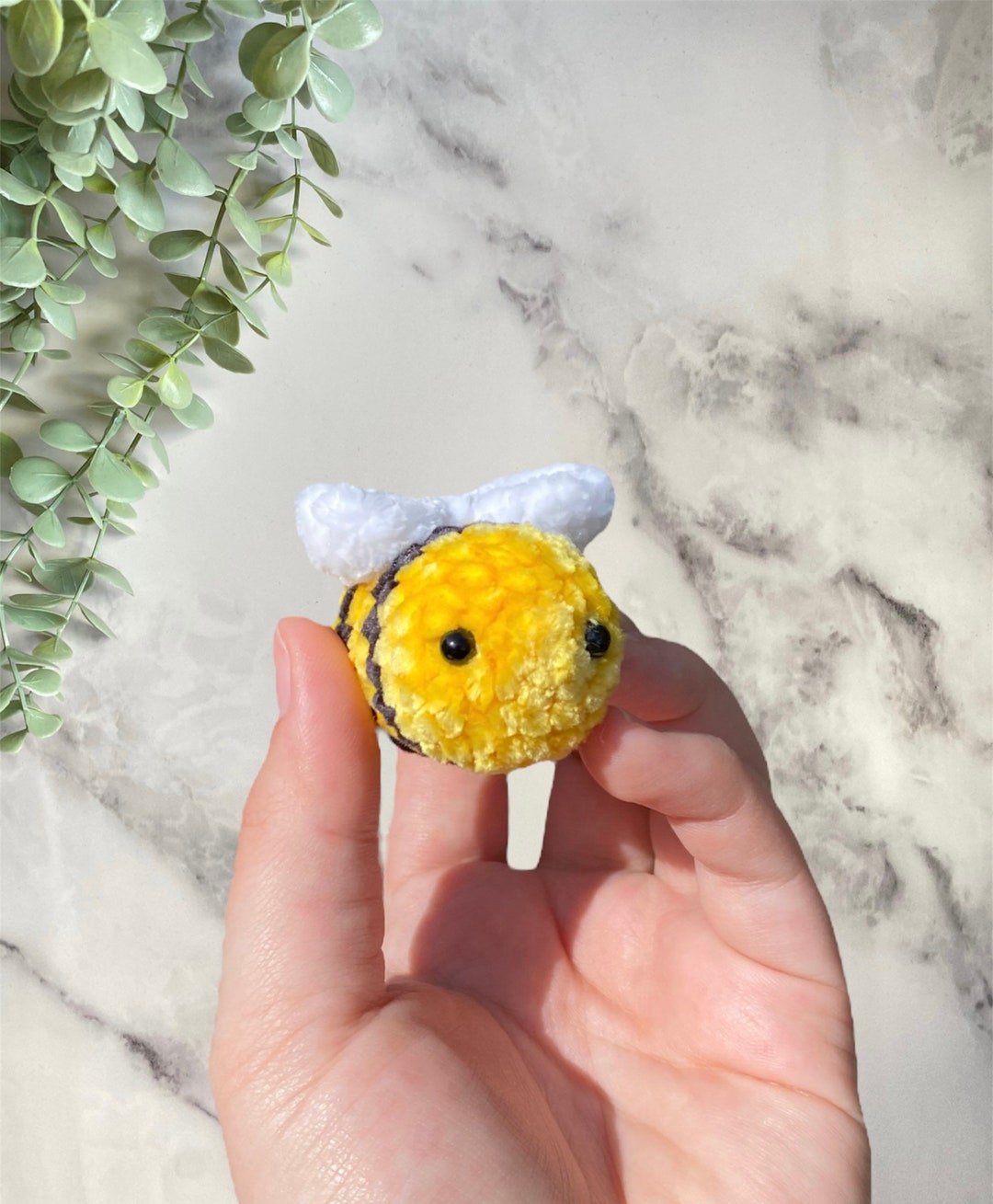 Customisable Mini Bee Plushie Bee Keyring Stress Bee Stress Ball Mini ...