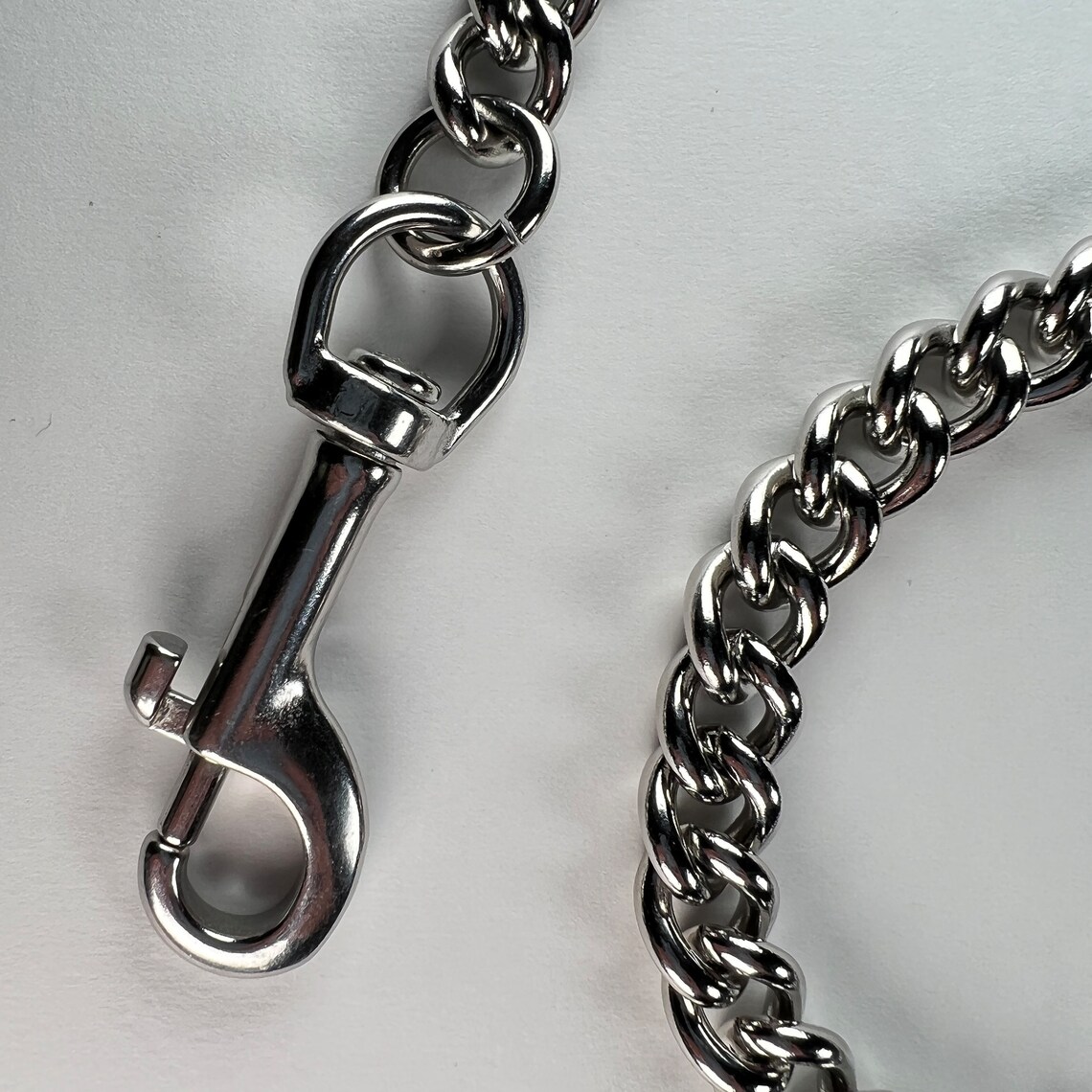 Wallet Chain Stainless Steel Twist Curb 13mm Wide Double Metal Lobster ...