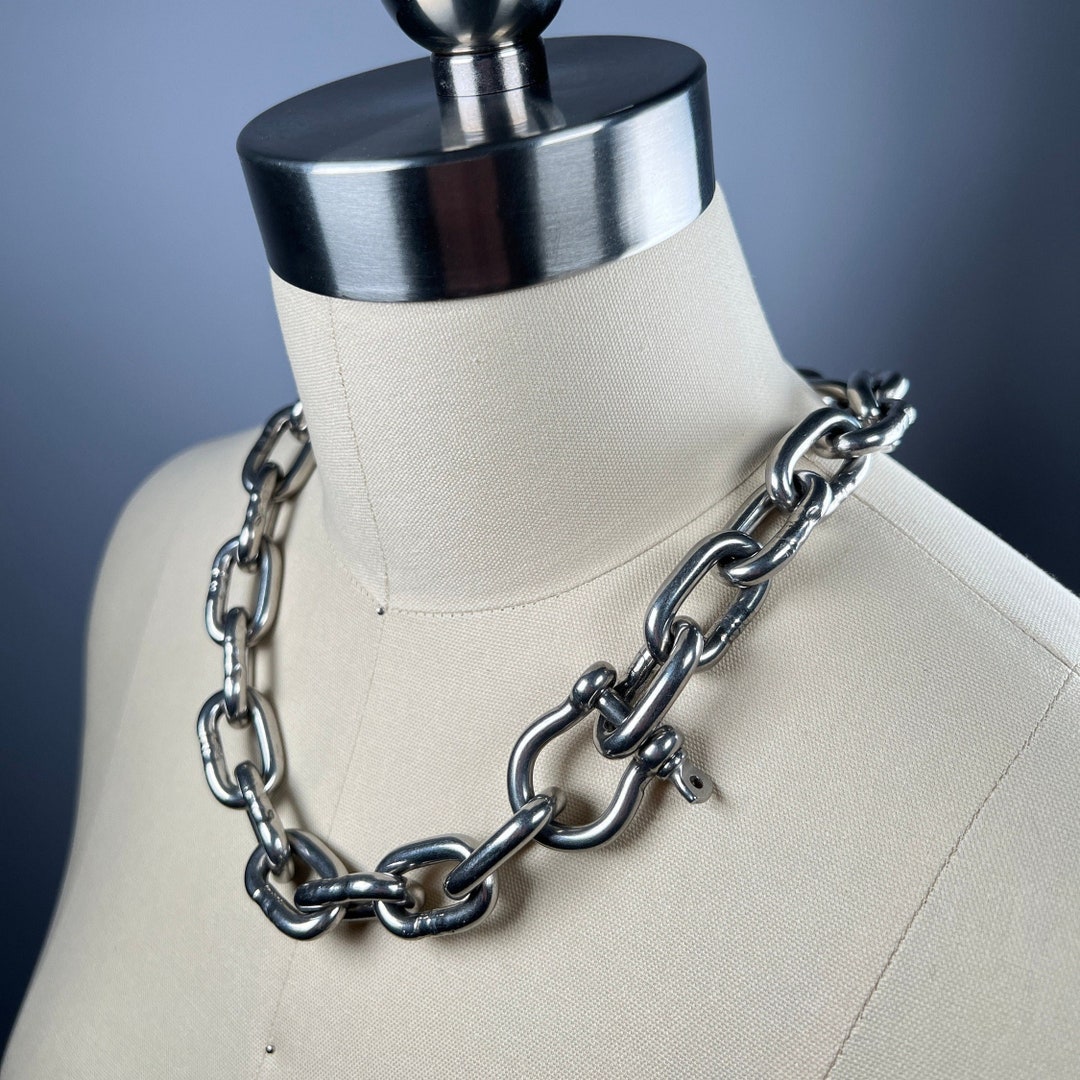 Stainless Steel Oversized Heavy Duty Chain With D Shackle Fastener ...