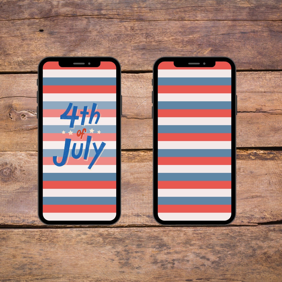 Stripes 4th of July Phone Wallpaper - Etsy