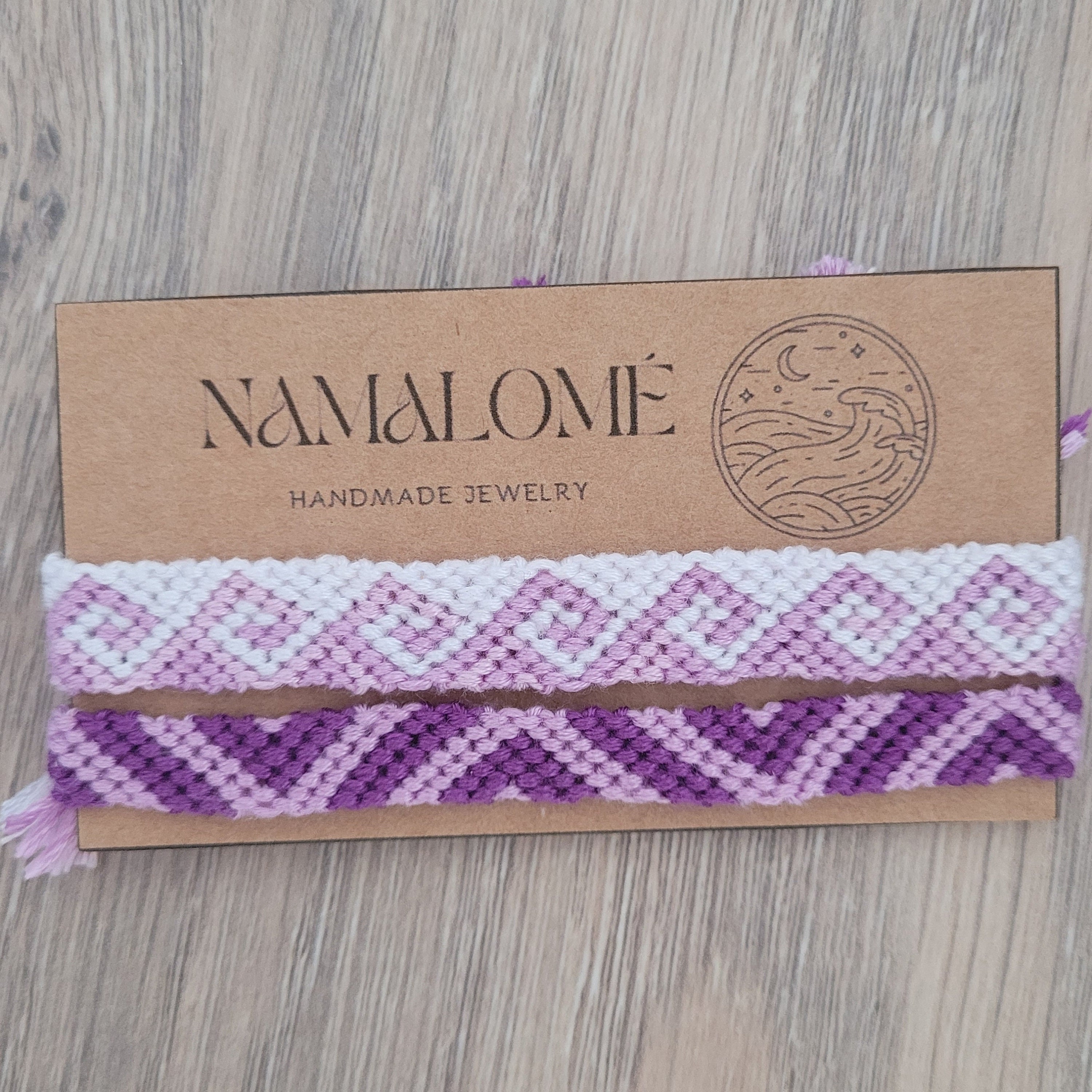 Set of Two Friendship Greek Waves Bracelets Handmade for the Perfect ...