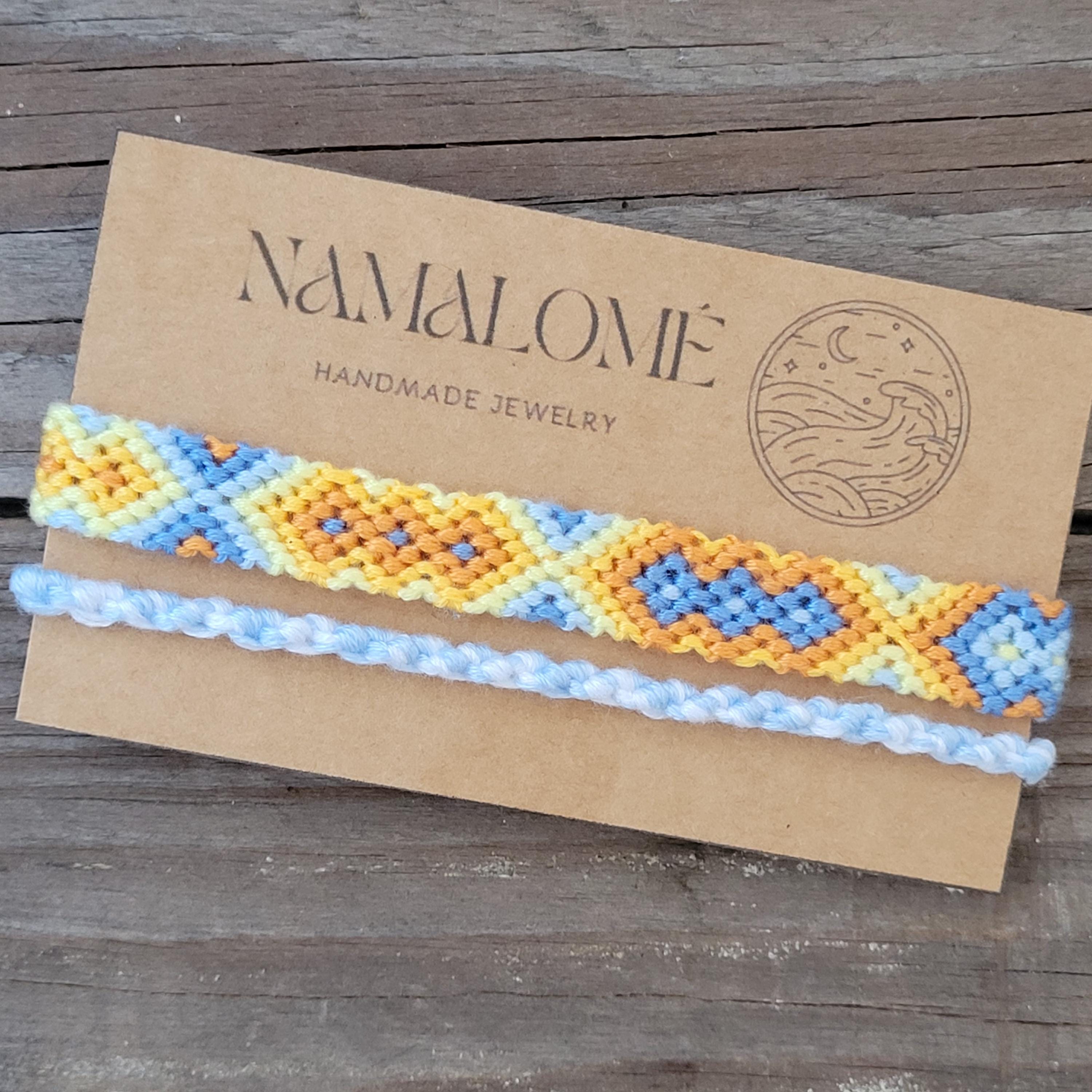 Choose Your Set of Two Friendship Bracelets | Adjustable | Woven Cotton ...